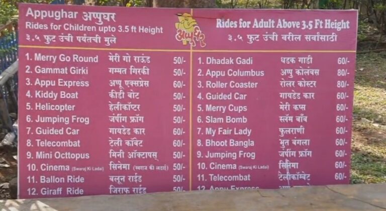 Appu Ghar Pune Timings, Entry Fee, Ticket Cost Price and Review - Hey Pune